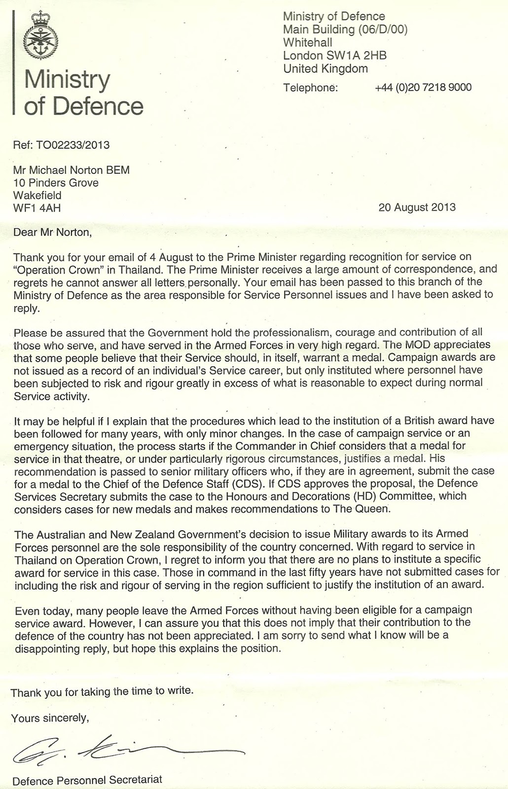 OP POST CROWN THAILAND: THAILAND OP and POST CROWN MEDAL