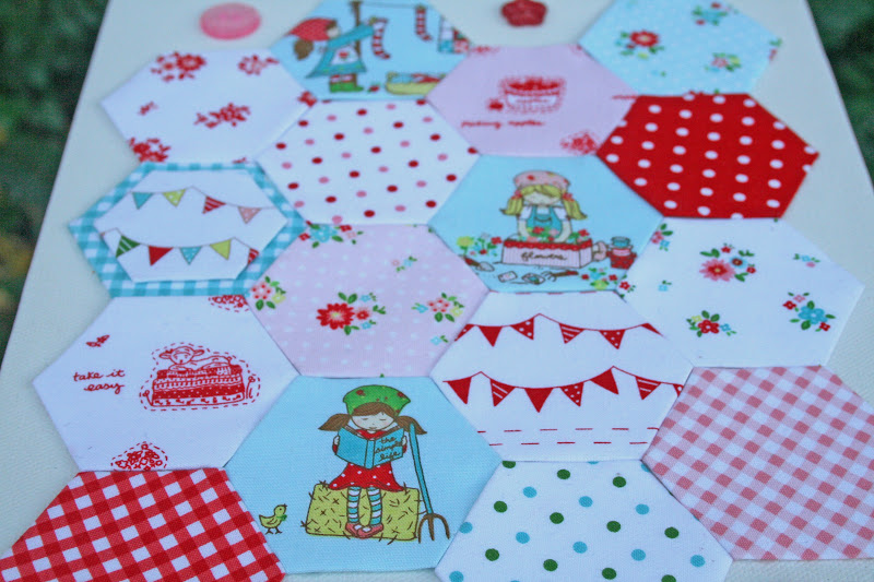 lovely little handmades: simple hexagon canvas art