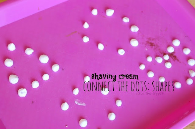 Dot to Dot Shaving Cream Sensory Play | School Time Snippets