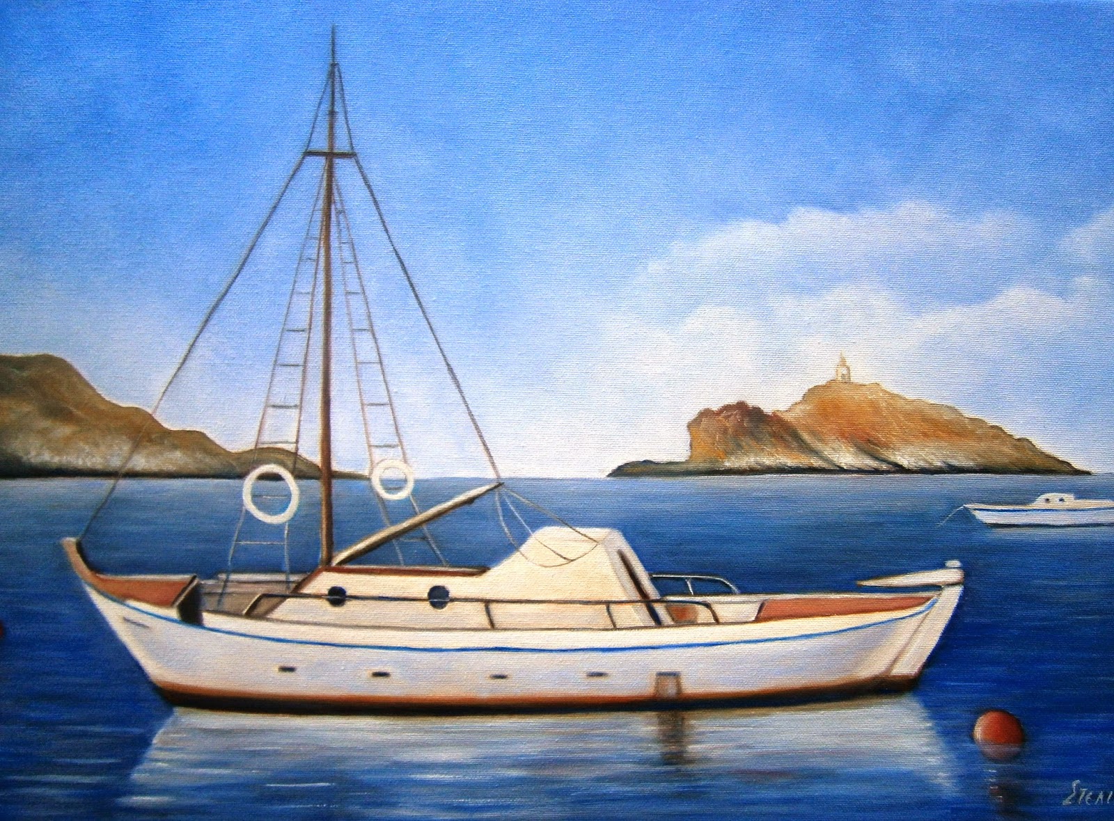 MYSTELIOSART & PAINTING BLOG: ΒΑΡΚΕΣ ΣΤΟ ΑΙΓΑΙΟ