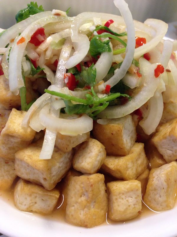 Mommy and Baby: Fried Tau Kwa with Thai Sauce