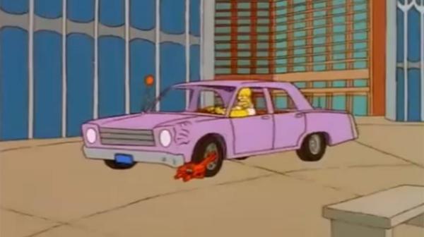 Los Simpson revelaron qué modelo es el auto rosa de Homero - RadioToing.com