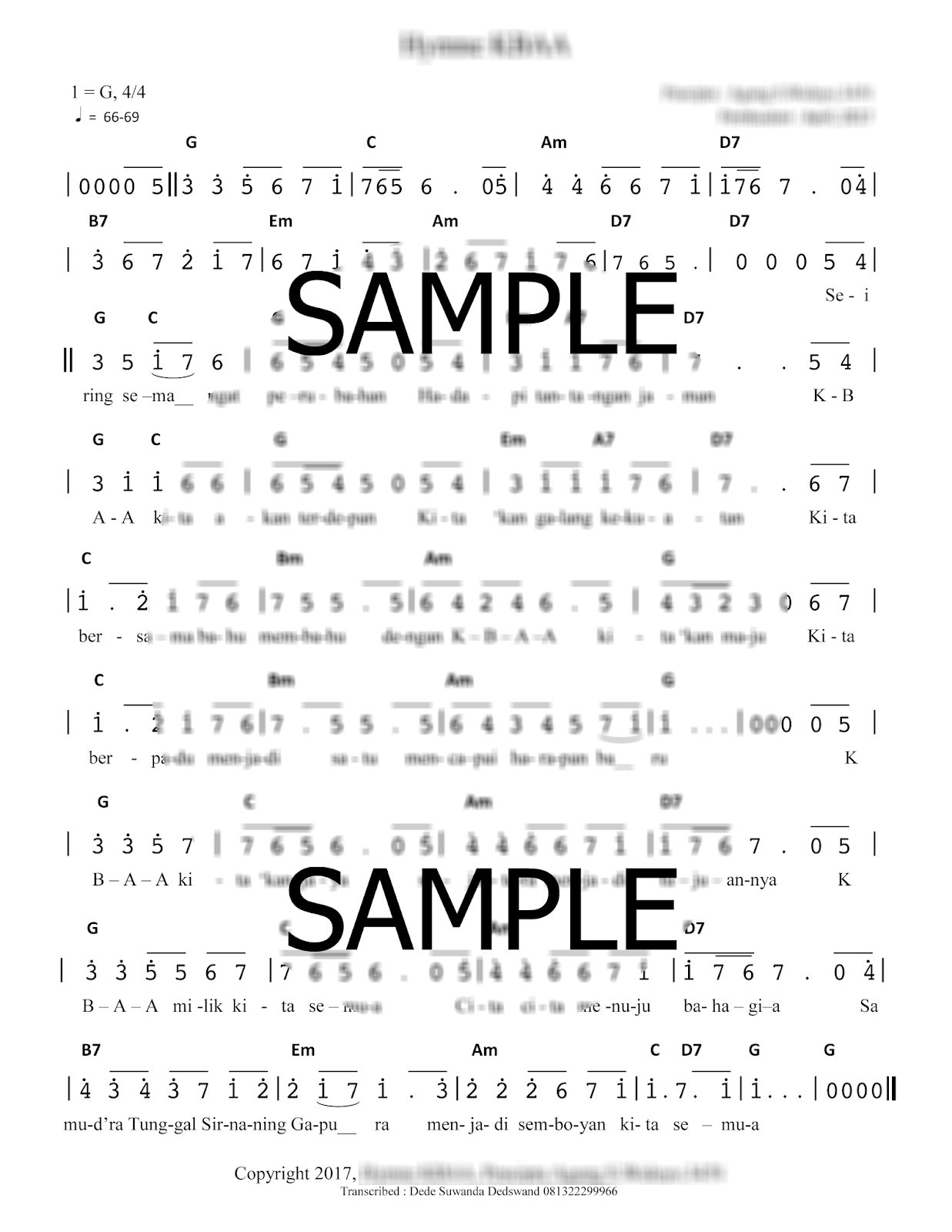 Contoh Pesanan Menulis Partitur Not Angka Lagu Hymne - Jasa Menulis ...