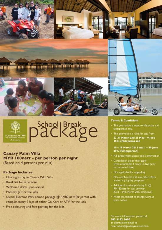 Golden Palm Tree School Break Package PROMOTION | Travel