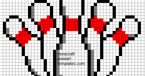 Minecraft Pixel Art Templates: Bowling Pins