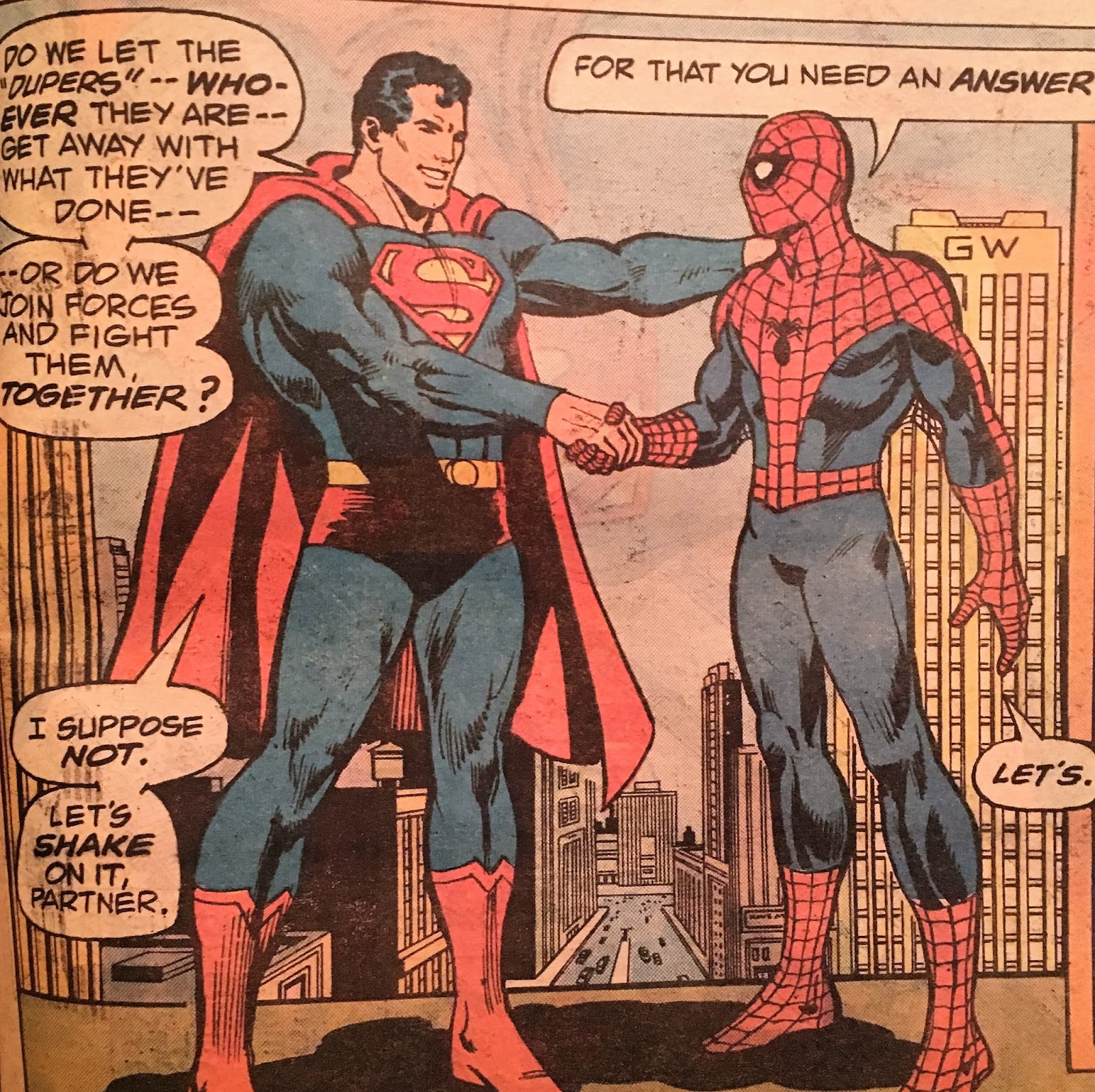 Superman And Spiderman Comic