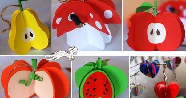 Making fruit of colored paper - crazzy craft