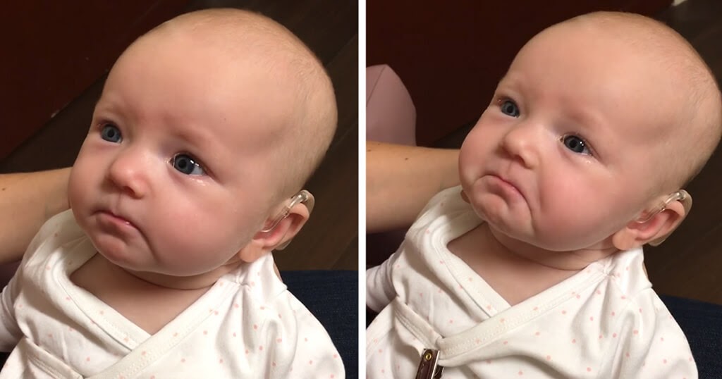 Deaf Baby Listens To Her Mother For The First Time With Hearing Aids