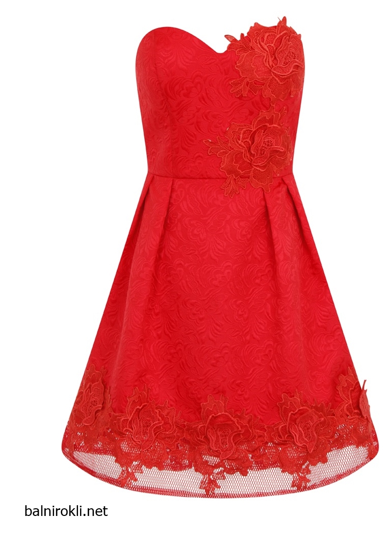 balni-rokli: Бална Къса Червена Рокля Декорация