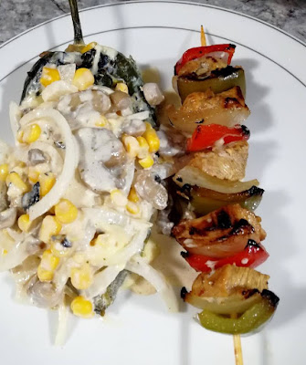 CHILES RELLENOS EN CREMA AL HORNO