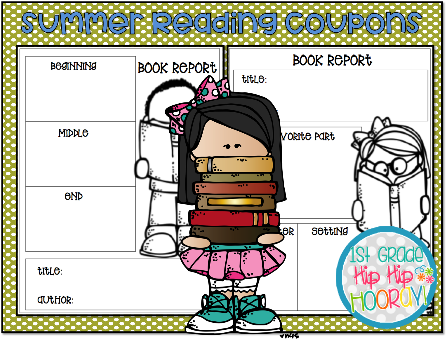 1st Grade Hip Hip Hooray!: Summer Reading Reward Coupon Freebie!!