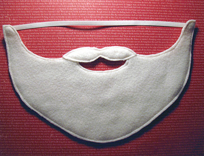 MAQUINA DE COSTURA QUE BORDA: Barba Papai Noel Feltro