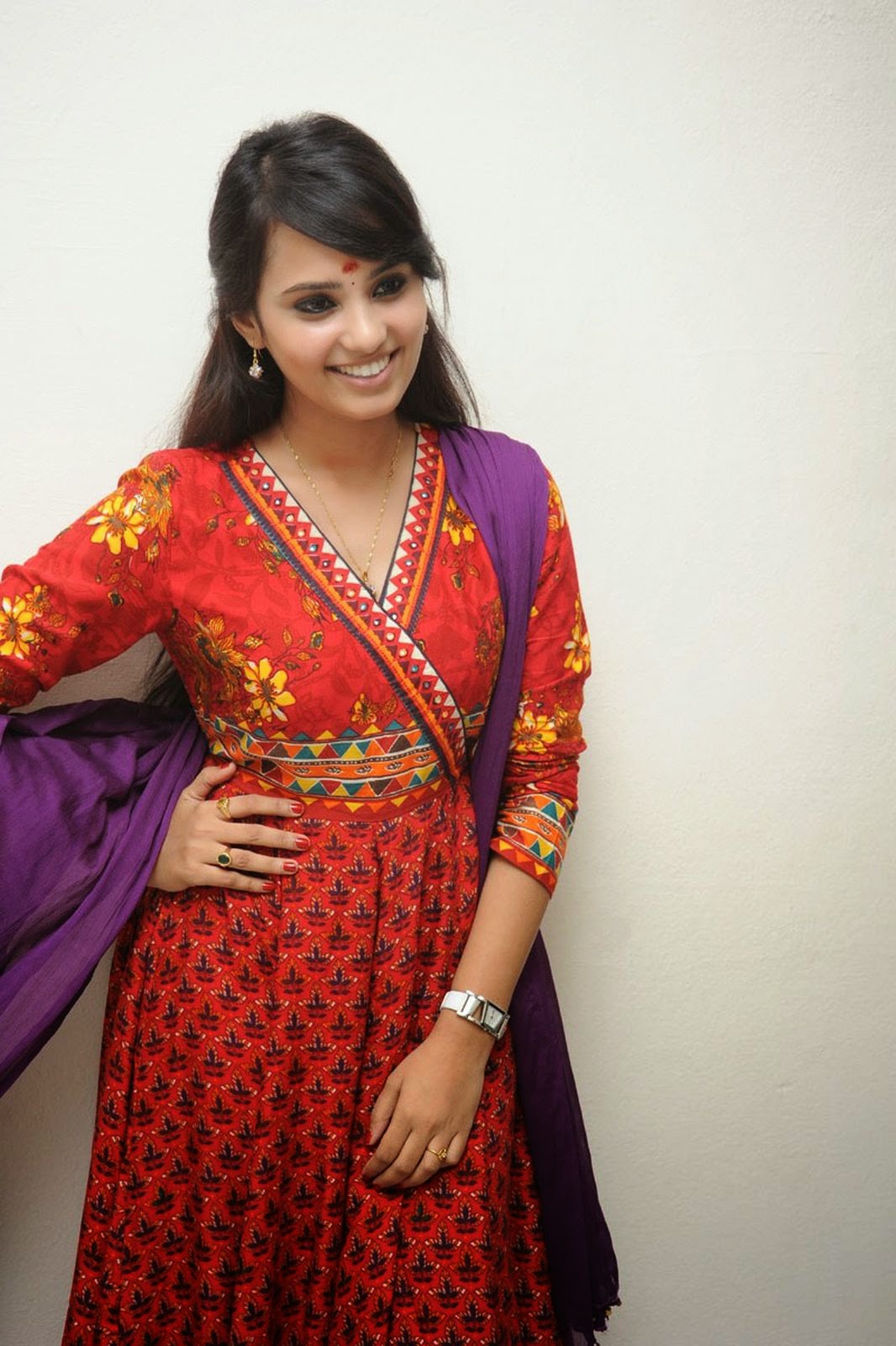 Tamil Actress Aarushi Latest Beautiful Stills In Churidar - Cine Gallery