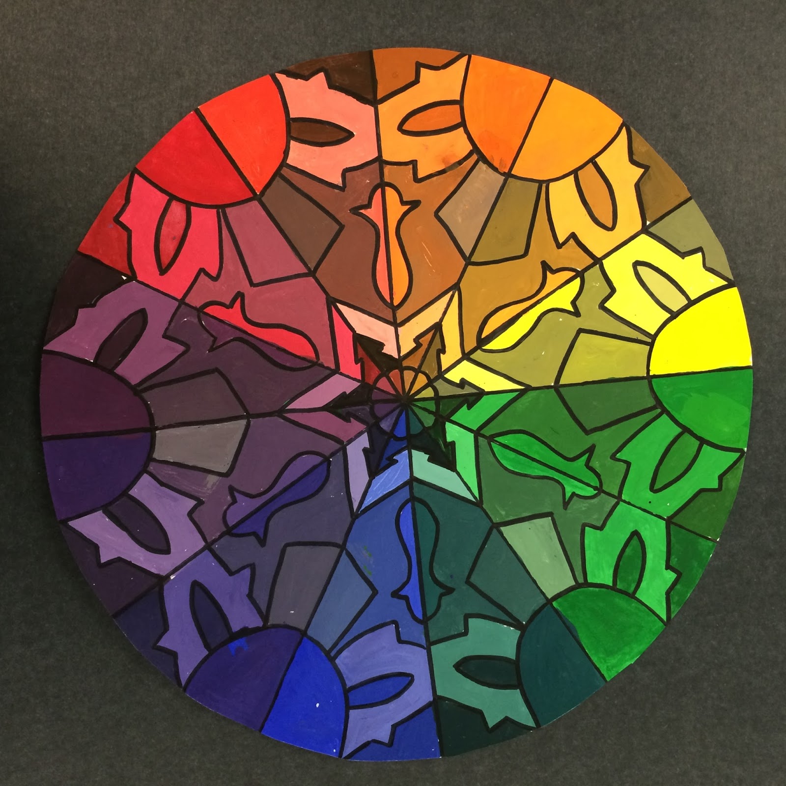 Mrs. Wille's Art Room: Advanced Art color wheel kaleidoscopes