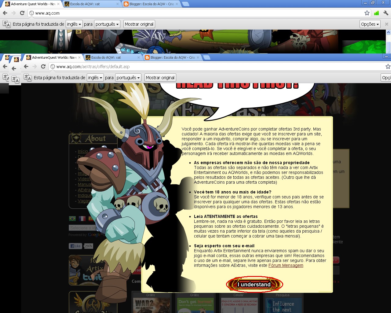 Escola do Aqw: Como Completar Ofertas AExtras:Celular