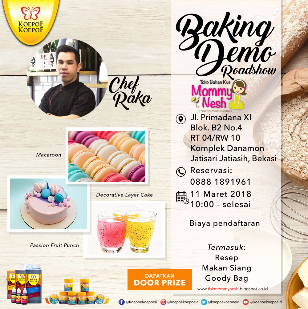 Baking Demo Roadshow with Chef Raka, by Koepoe-Koepoe - TBK MOMMYNESH