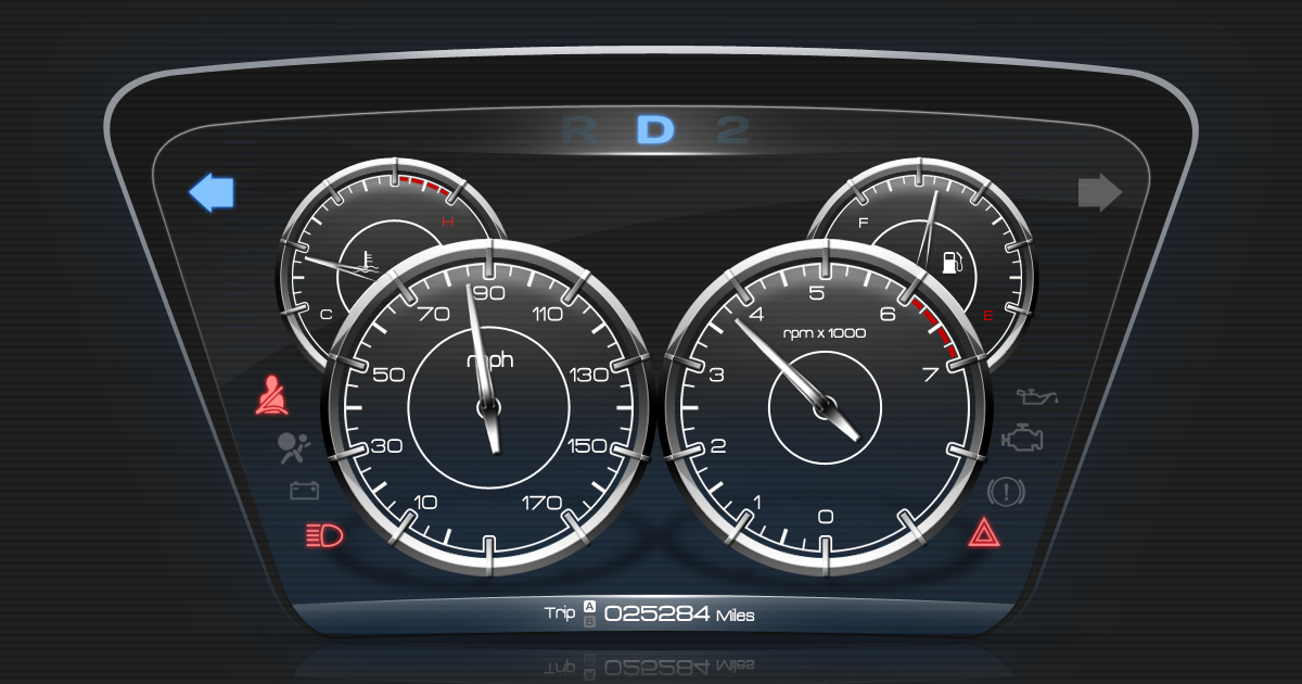 Farhan Ahmad - Visual Designer: Automotive Instrument Cluster Designs
