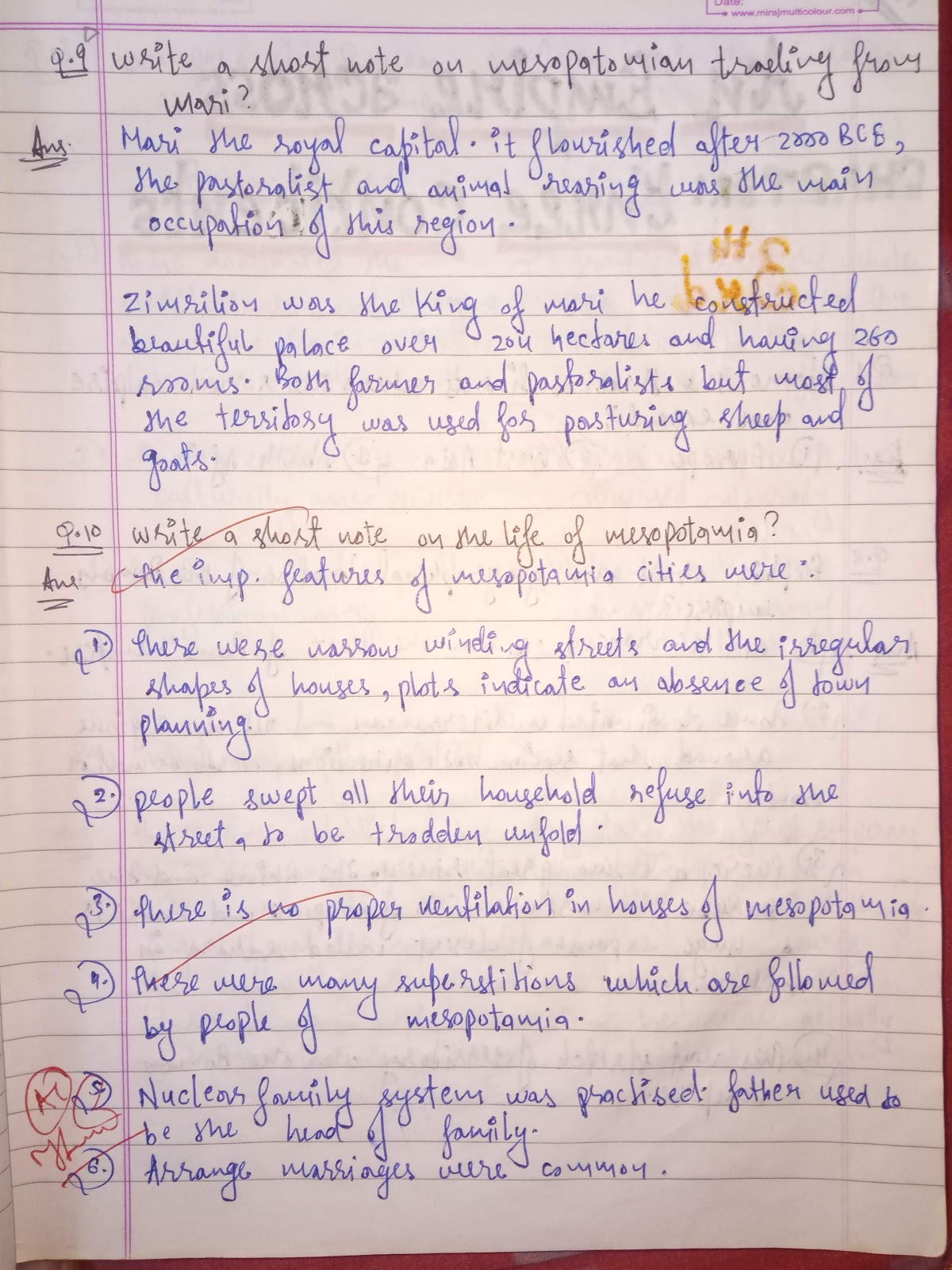 handwritten notes: Handwritten Notes of Writing and city life - class ...