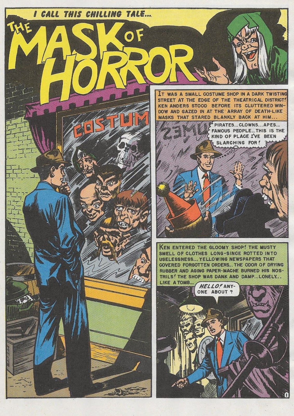 The Cryptic Corridor: "The Mask of Horror!" - EC Comics
