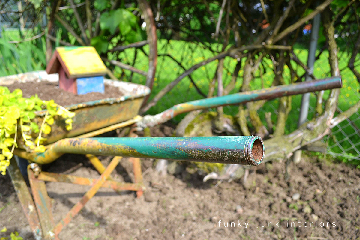Musical junk wheelbarrows in the garden - Funky Junk InteriorsFunky ...