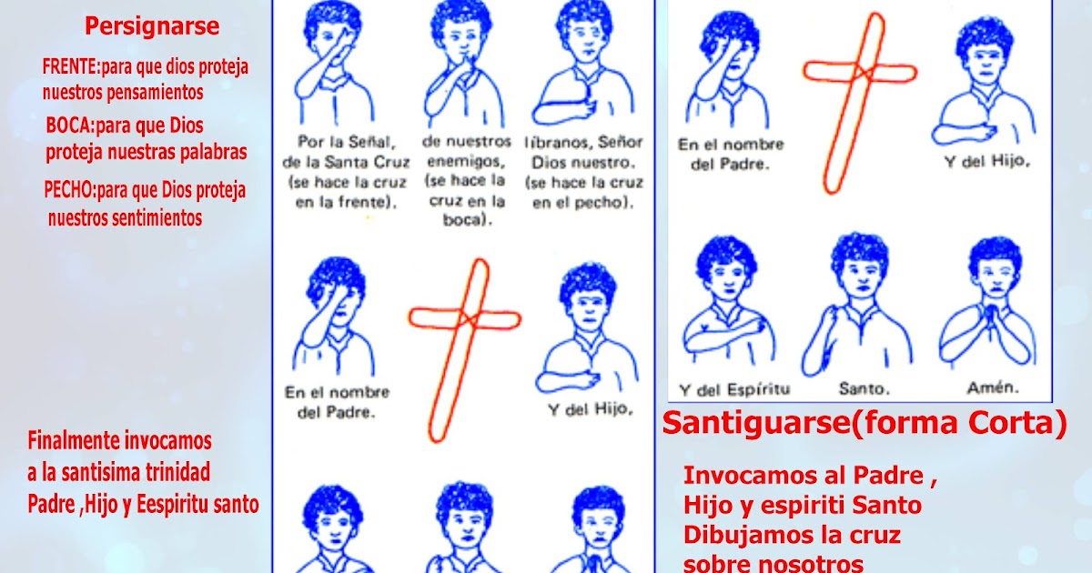 Me gusta la clase de religión: Diferencia entre persignarse y santiguarse