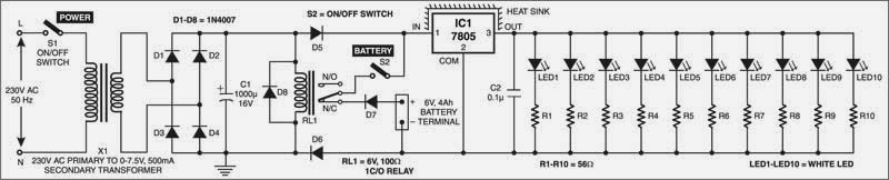 Simple LED-Based Reading Lamp Circuit Diagram | Electronic Circuits Diagram