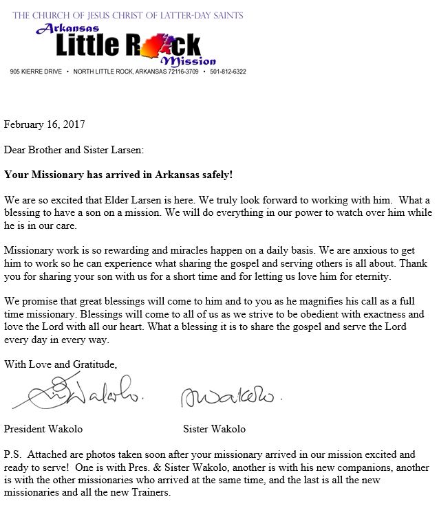 Elder Skyler Glen Larsen - Arkansas Little Rock Mission: Ready to Serve ...