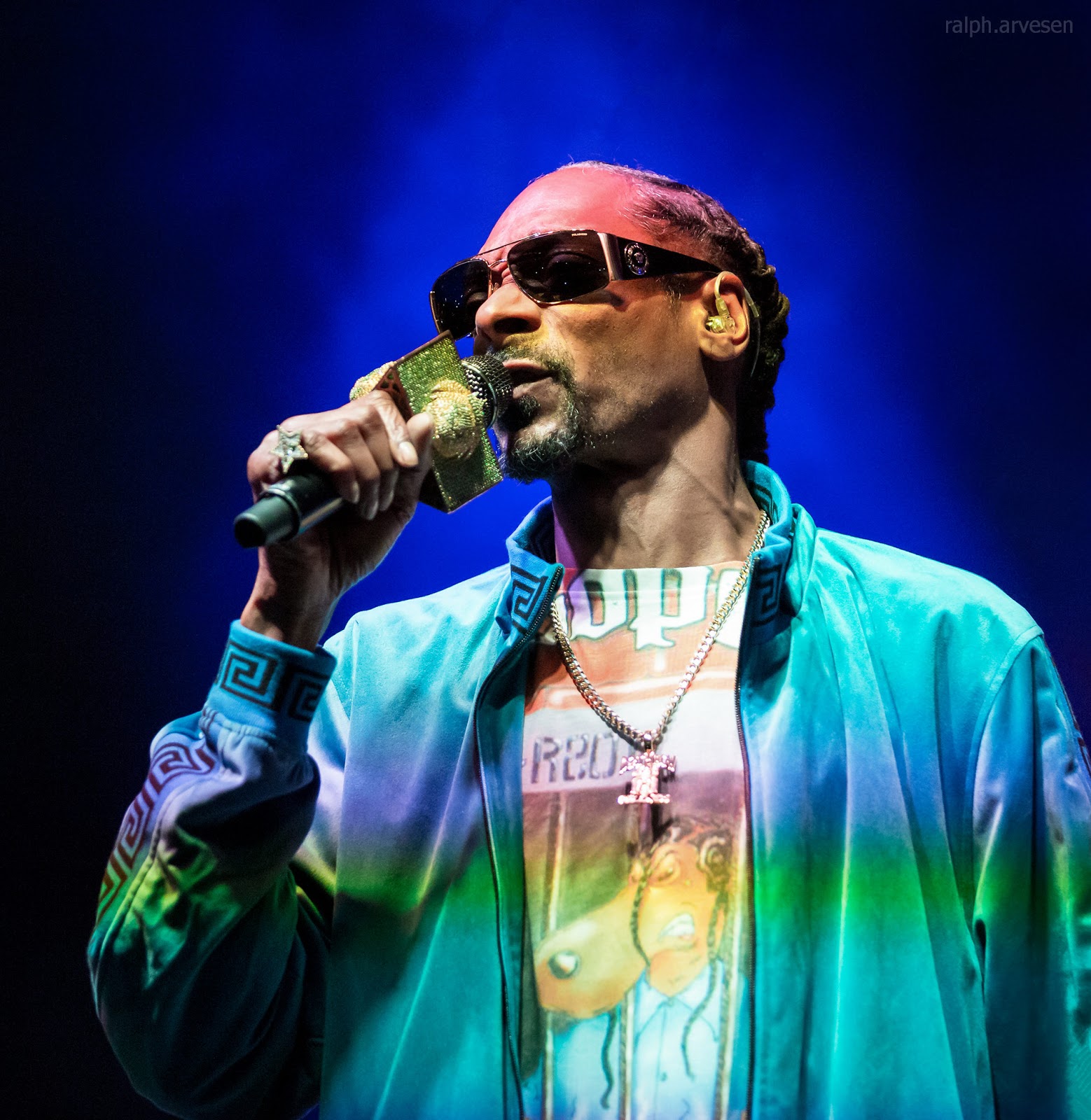 Snoop Dogg performing at the Dell Diamond in Round Rock, Texas