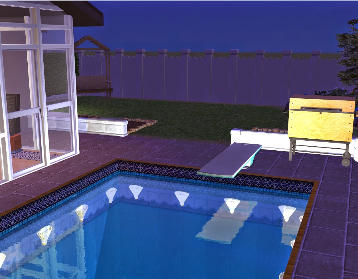 TheNinthWaveSims: The Sims 2 - Base Game Clamshell Wall Light as Pool Light