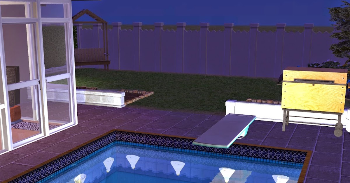 TheNinthWaveSims: The Sims 2 - Base Game Clamshell Wall Light as Pool Light