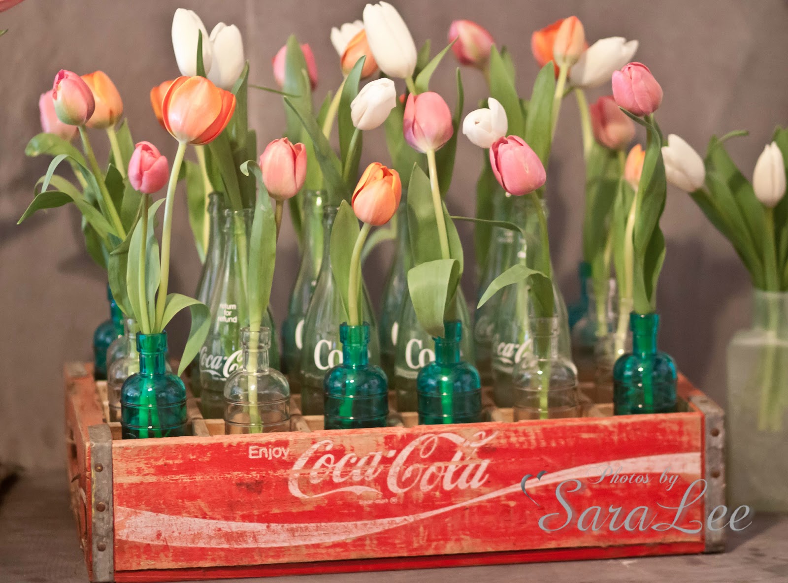 Sweet Little Gals: Vintage Crate Centerpiece {with Tulips}