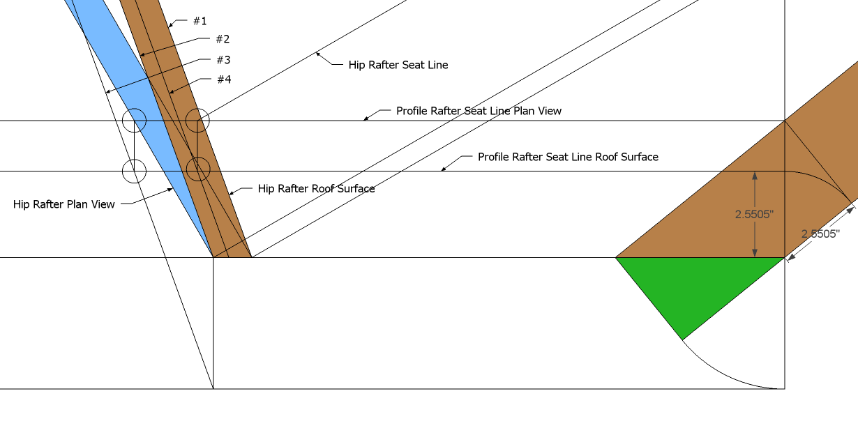 Roof Framing Geometry: Claw Lines for RafterTools for iPhone
