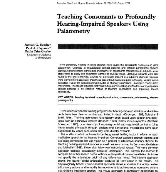 A+SPEECH THERAPY (SmartPalate Therapy): Research/In the News