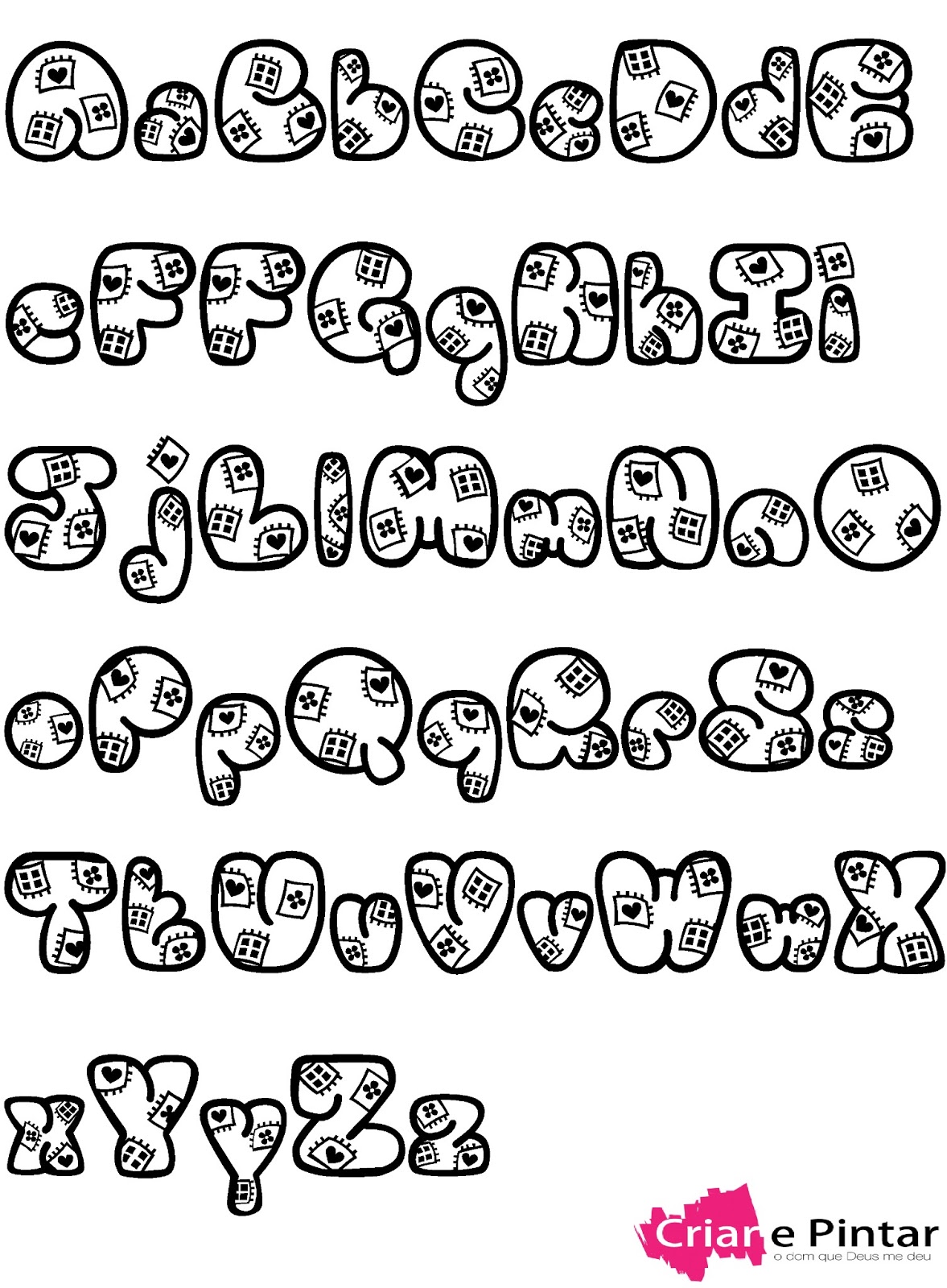 Criar e Pintar o dom que Deus me deu!: Letras muitas letras para pintar ...