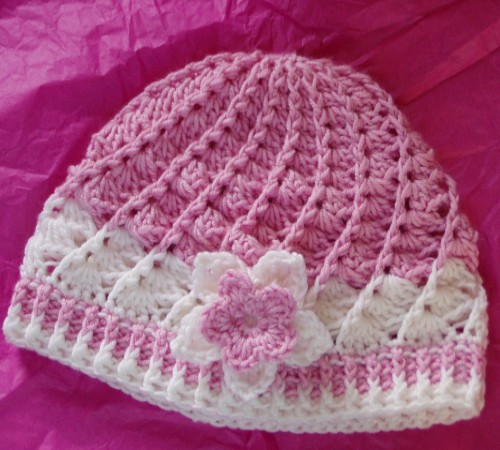 Beautiful Skills - Crochet Knitting Quilting : Pink & White Divine Hat ...