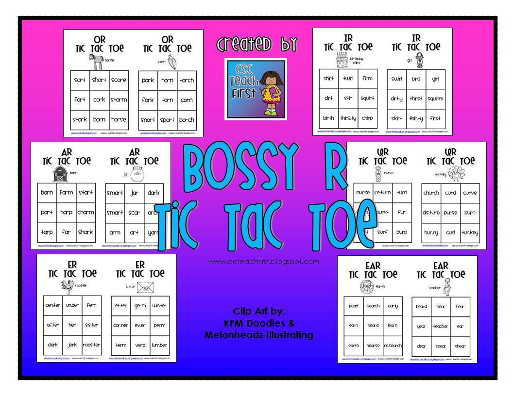 Clip Art by Carrie Teaching First: Phonics Tic Tac Toe