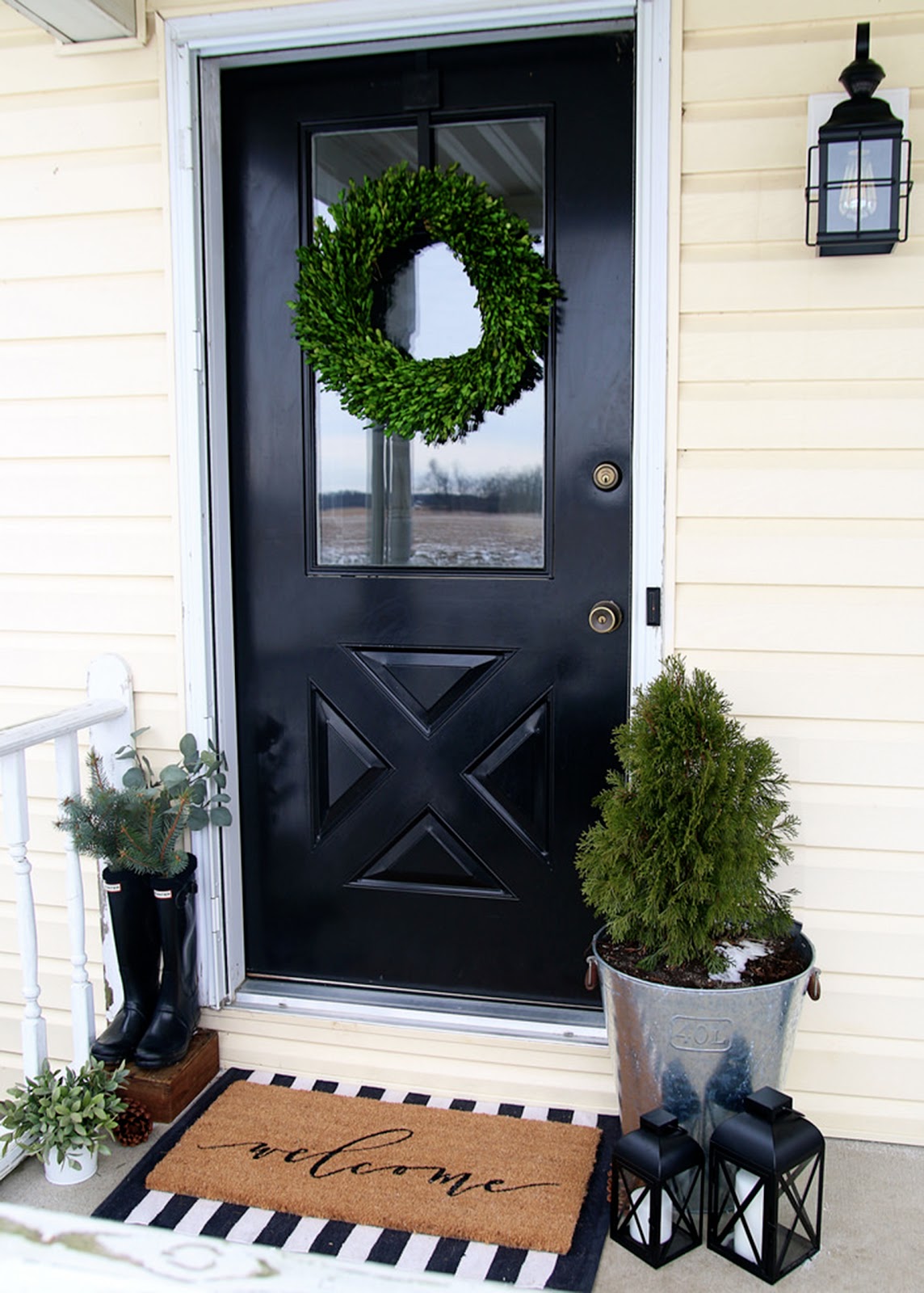 Porch Decor Ideas For A Small Stoop - A Stroll Thru Life