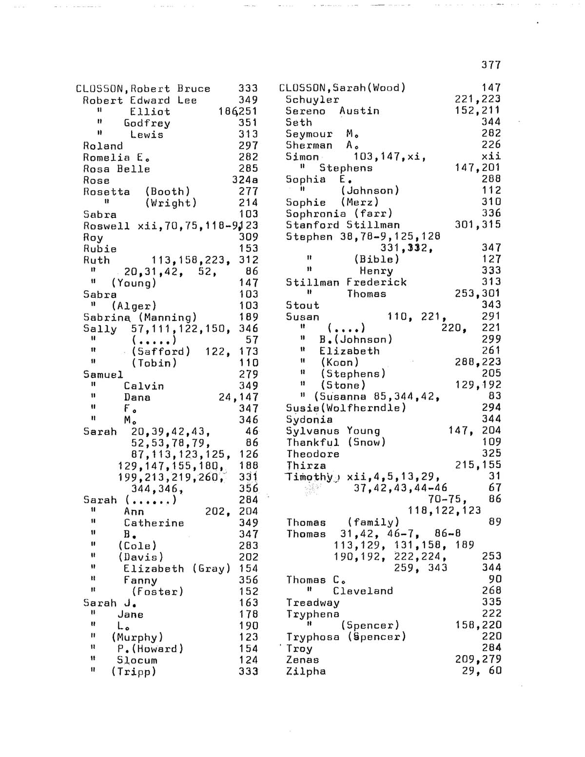 The Josiah Closson Family of New England by William G. Closson