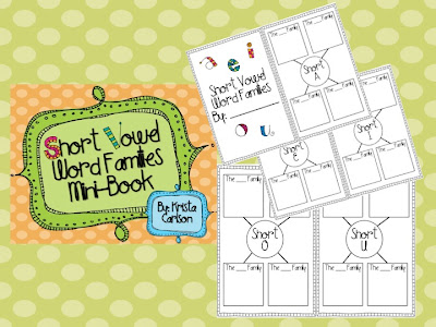 Classroom Freebies Too: Short Vowel Word Families Mini Book