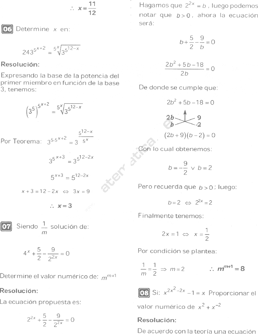 EXPONENTES DE SECUNDARIA EJERCICIOS DESARROLLADOS