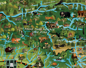 Green Humour: A Caricatured Map of Pakke Tiger Reserve