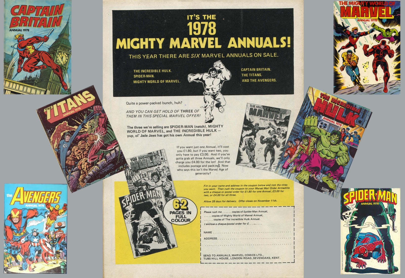The British Marvel Annuals 75 ~ 78 A Pictorial Flashback.