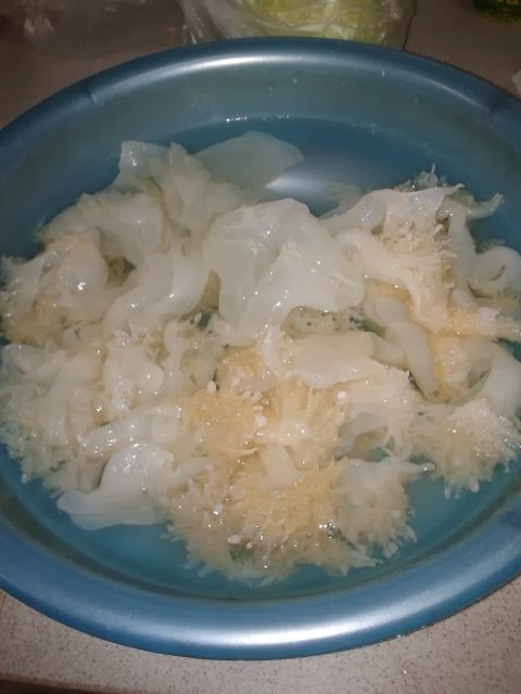 My Cooking Recipe : 冷腌水母Homemade Cold Pickled Jelly Fish