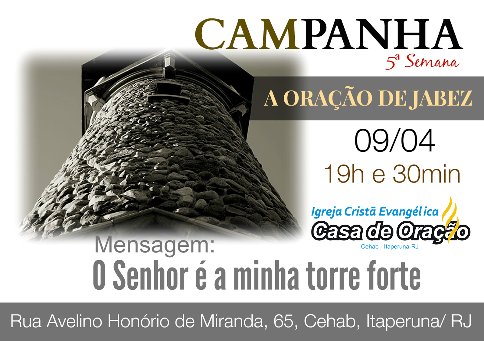 Campanha A Oração De Jabez Igreja Casa De OraÇÃo Cehab