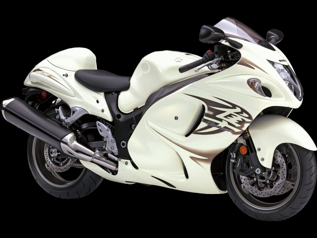 Suzuki Hayabusa 2011 White Side View Wallpaper | Wallpee