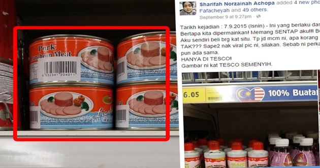 TENGOK TU, TIN BABI ! HANYA DI TESCO ! - Gadis Dedah Pasaraya Tesco ...