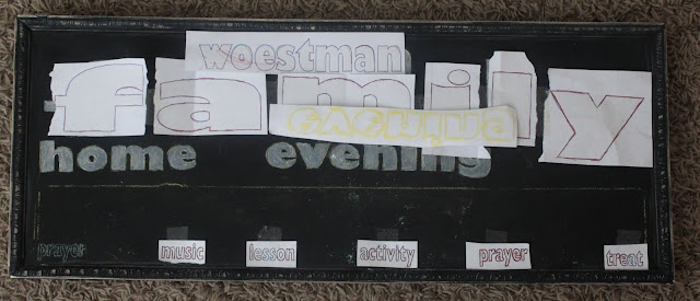 watch out for the woestmans: Magnetic Family Home Evening Board Tutorial