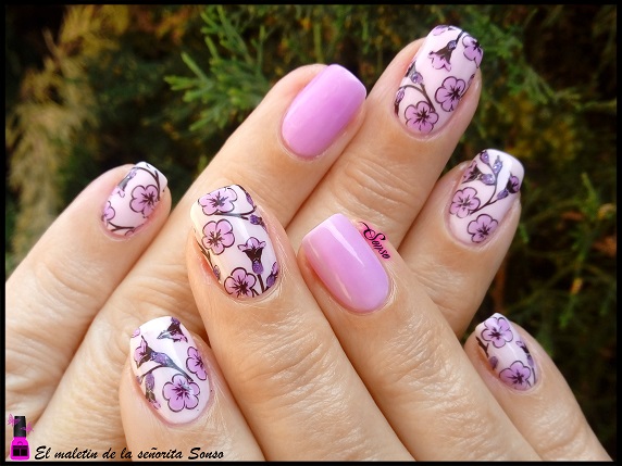 El maletin de la señorita Sonso: Manicura rosa flores coloreadas Top ...