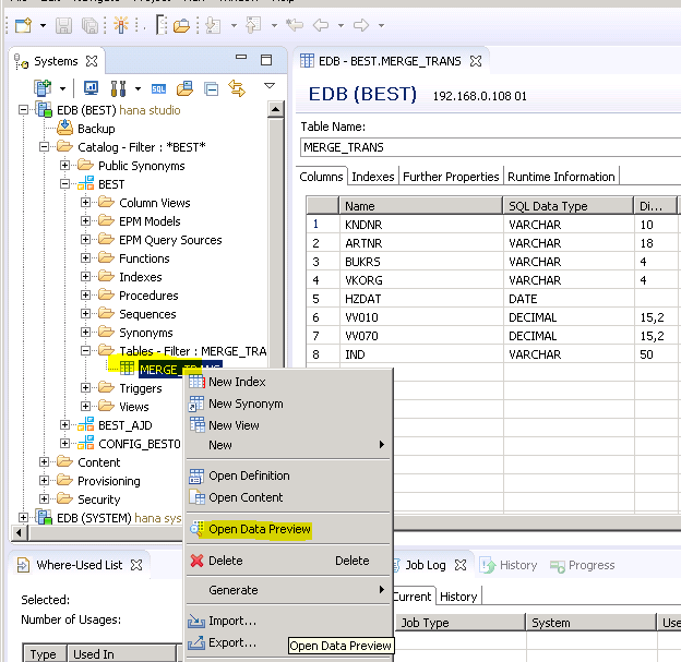 SAP TECH: Implementing Merge Transformation: