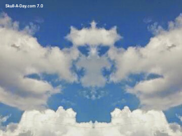 Symmetrical Cloud Skulls